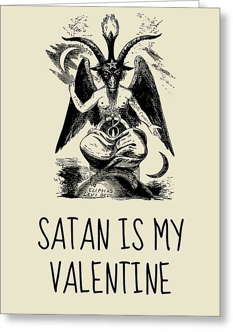 Funny Satan Card - Satan Valentine - Satanic Valentine Card - Baphomet ...